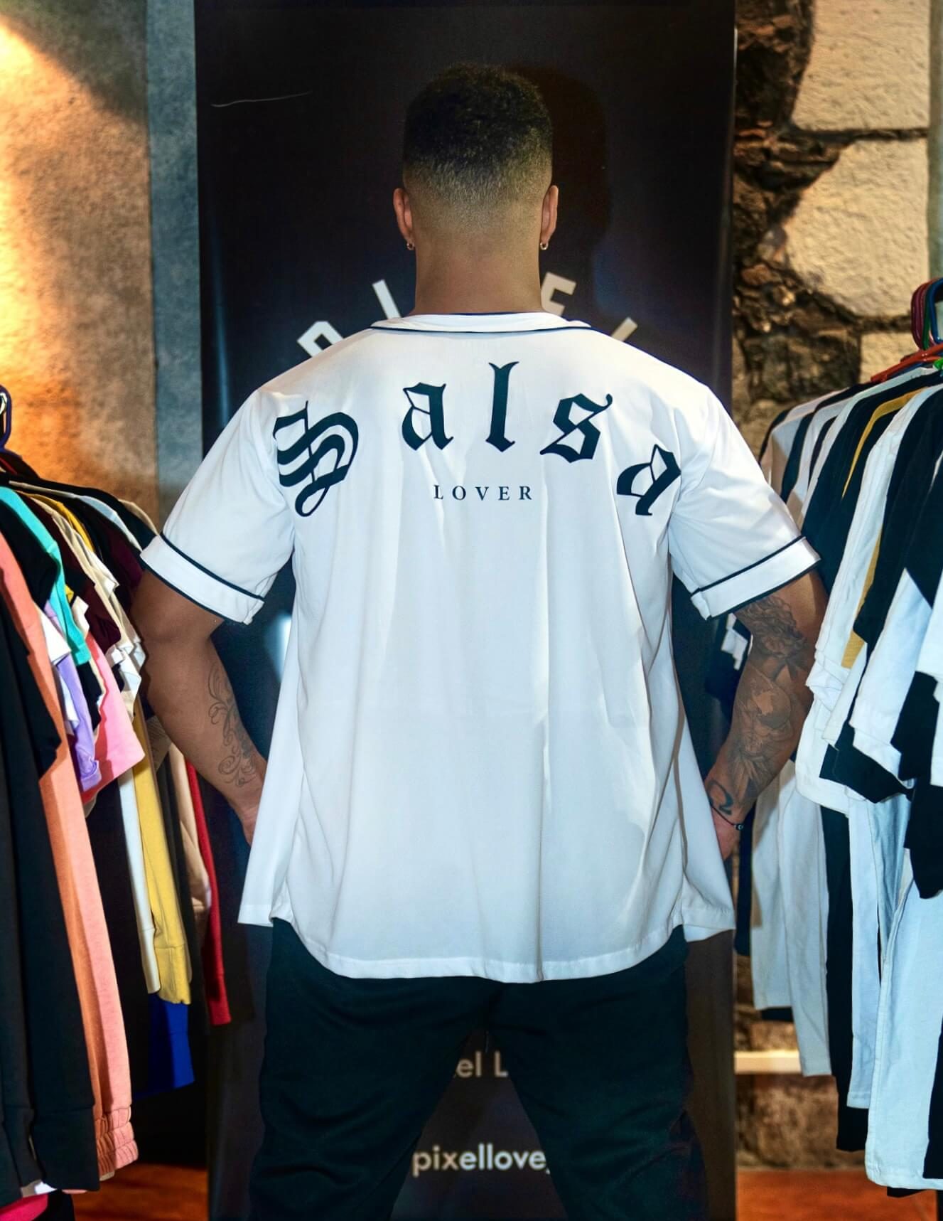 Casaca Jersey salsa lover blanco unisex - Pixel Love