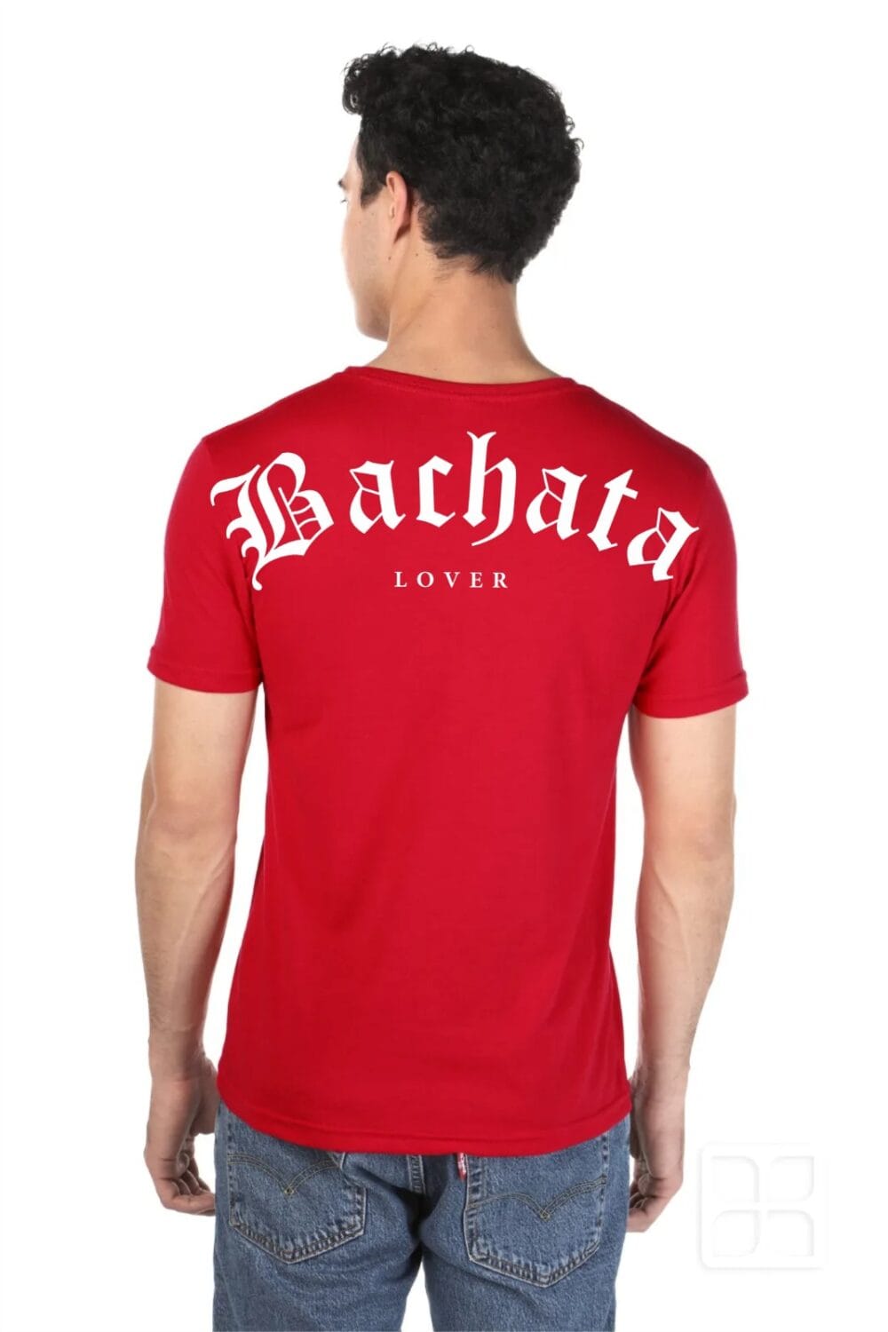 T-shirt Playera Roja Hombre Bachata Lover - Pixel Love